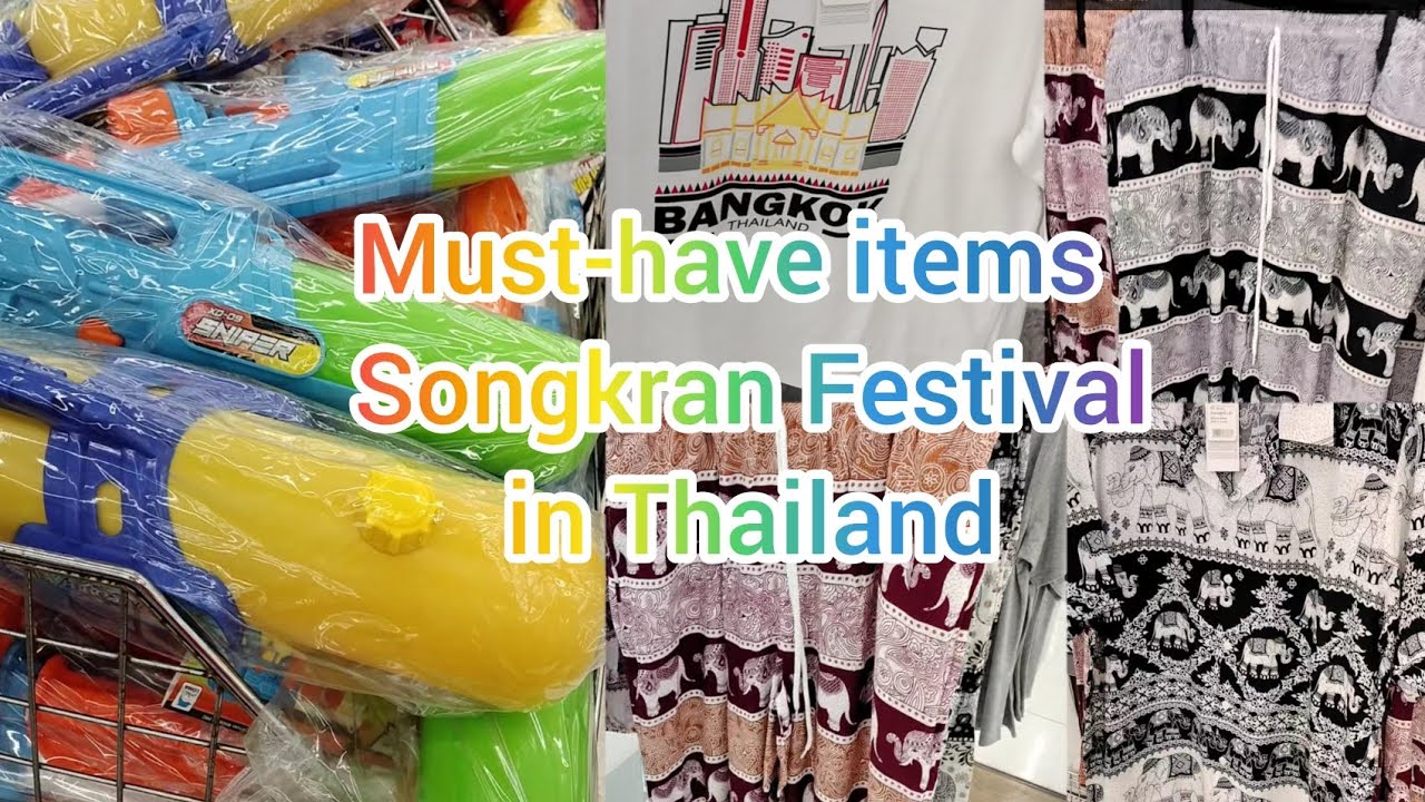 Must-have items for Songkran Festival in Thailand - YouTube