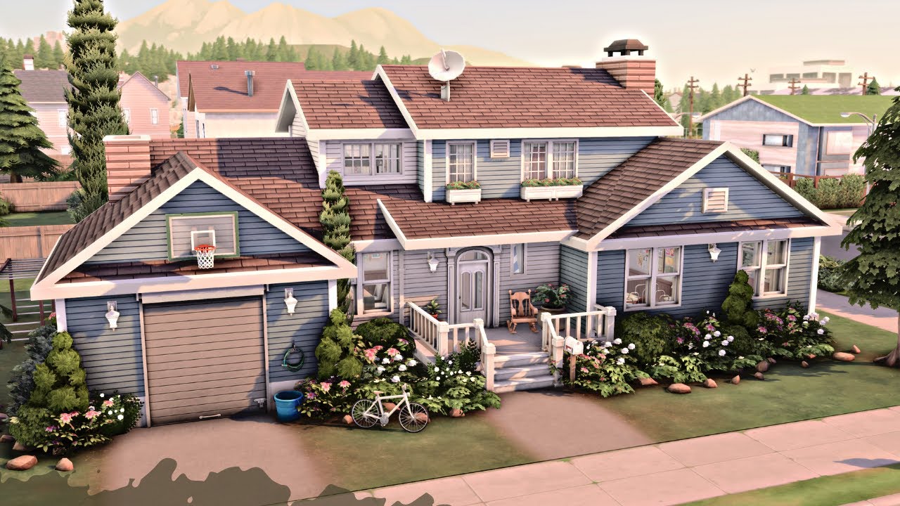 BIG FAMILY HOUSE 🏡 The Sims 4 Speed Build - YouTube