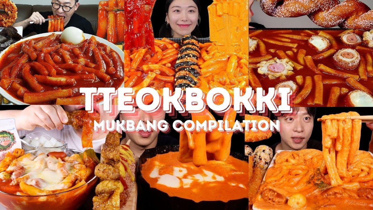 TTEOKBOKKI MUKBANG *ASMR* COMPILATION | BIG BITES | EATING SOUNDS - YouTube