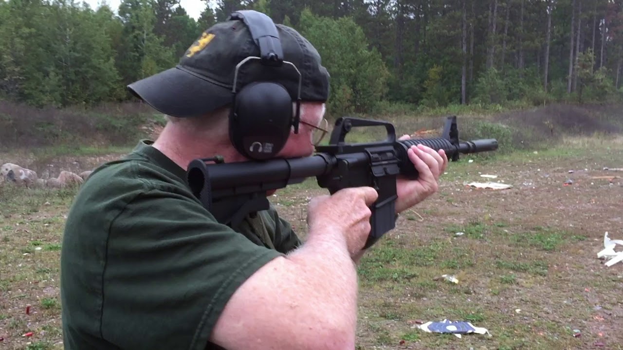 Dad Fires the XM177E2 Carbine Clone - YouTube