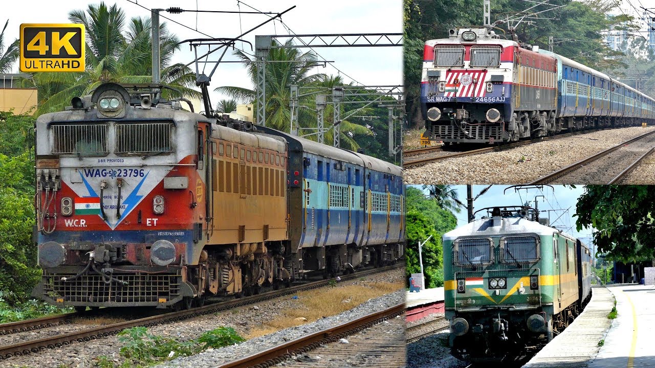 WAG 5, WAG 7, WAG 9 hauled Express / Superfast Trains !! Electric Loco ...