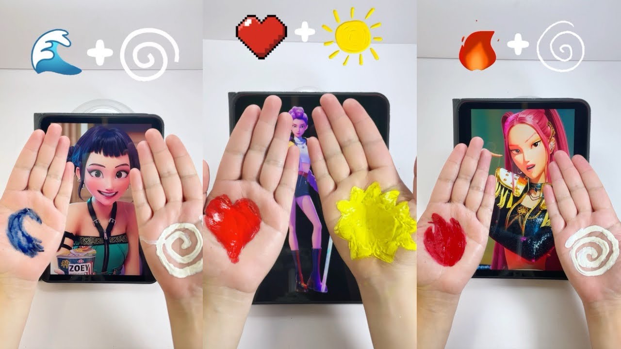 AKA! KIRO! AKA! SHIRO! AO! KIRO! | VIRAL TREND! Color Mixing ...