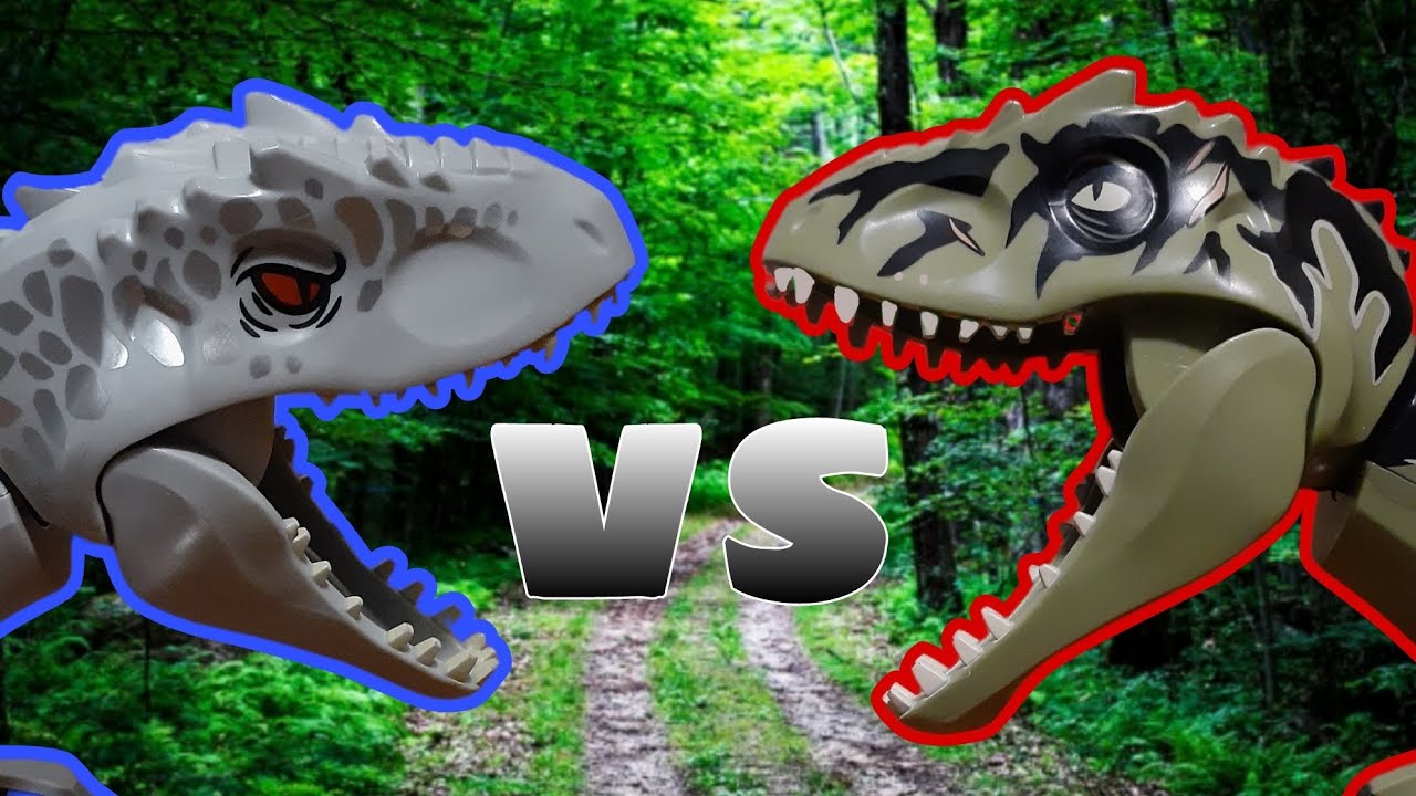GIGANOTOSARUS VS INDOMINUS REX: Lego Stop Motion - YouTube