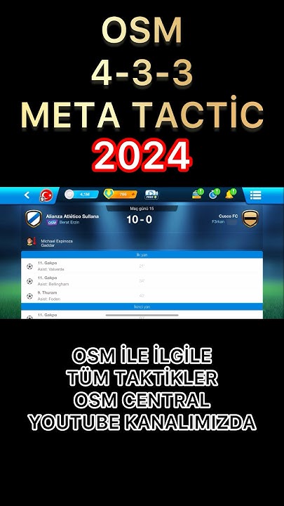 OSM 2024 META TACTİC 433 A/B WİNNER TACTİC #shorts #osm - YouTube