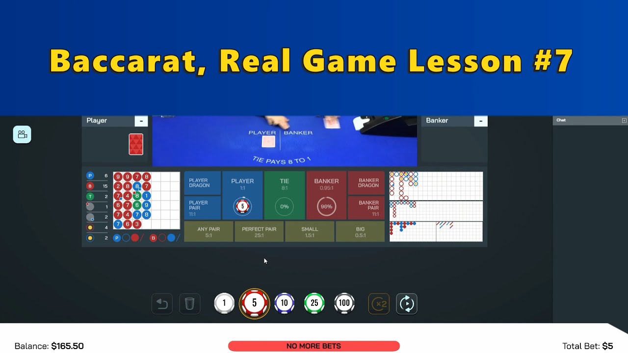Baccarat, Real Game Lesson #7 [#百家乐 #바카라 #バカラ #bacará #баккара́] - YouTube