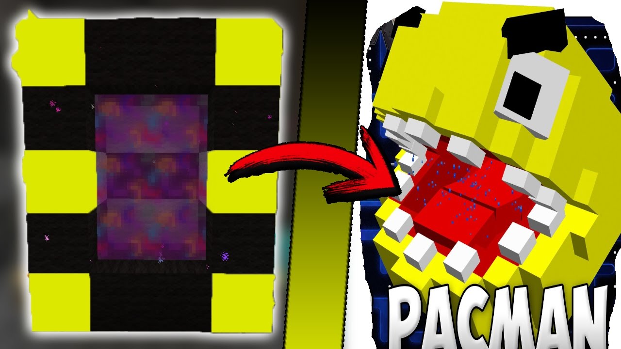 Minecraft COMO hacer un PORTAL a la DIMENSION de PACMAN | COMO HACER UN ...