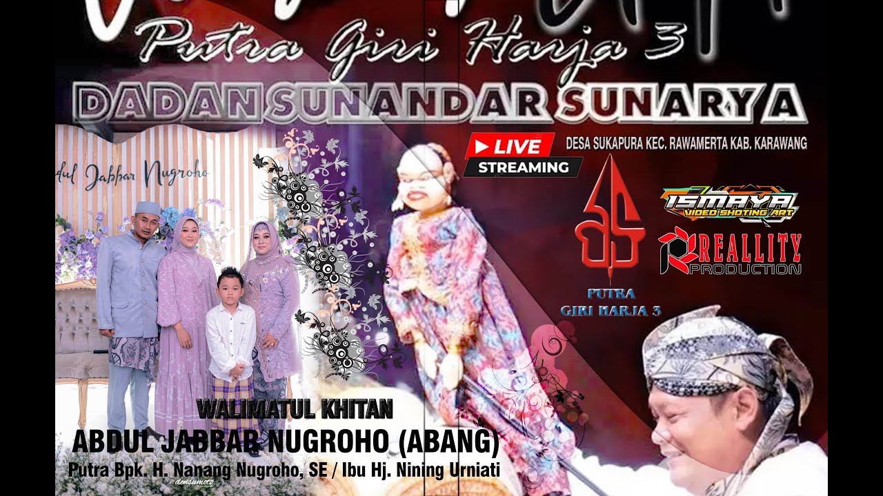 LIVE Pagelaran Wayang Golek H. Dadan Sunandar S PGH3 - Rawamerta ...