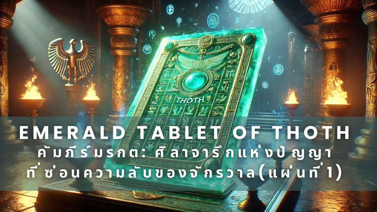 Emerald Tablet of Thoth คัมภีร์มรกต ศิลาจารึกแห่งปัญญาที่ซ่อนความลับของจักรวาล แผ่นที่ 1 - YouTube