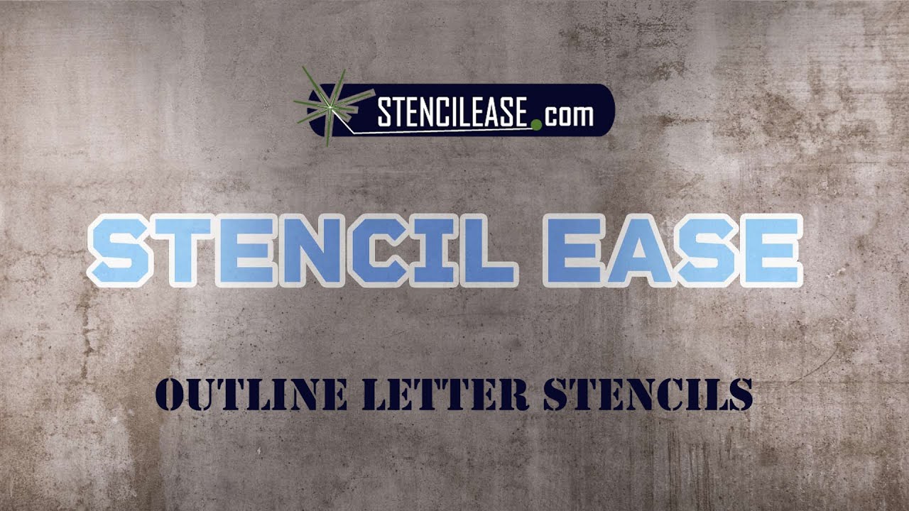 Outline Letter Stencils | Stencil Ease - YouTube