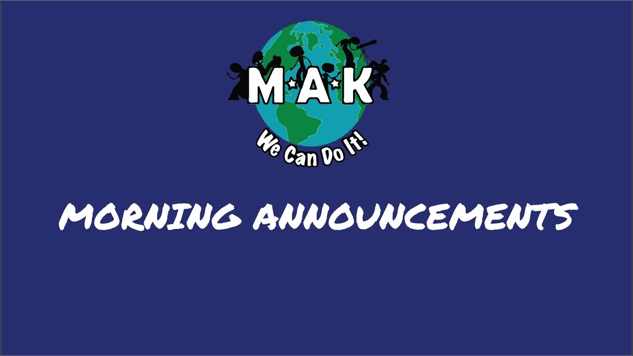 MORNING ANNOUNCEMENTS: Monday May 15th, 2023 - YouTube