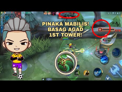 BRUNO MYTHIC BUILD! BASAG AGAD 1ST TOWER! BEST BUILD AND BEST EMBLEM ...