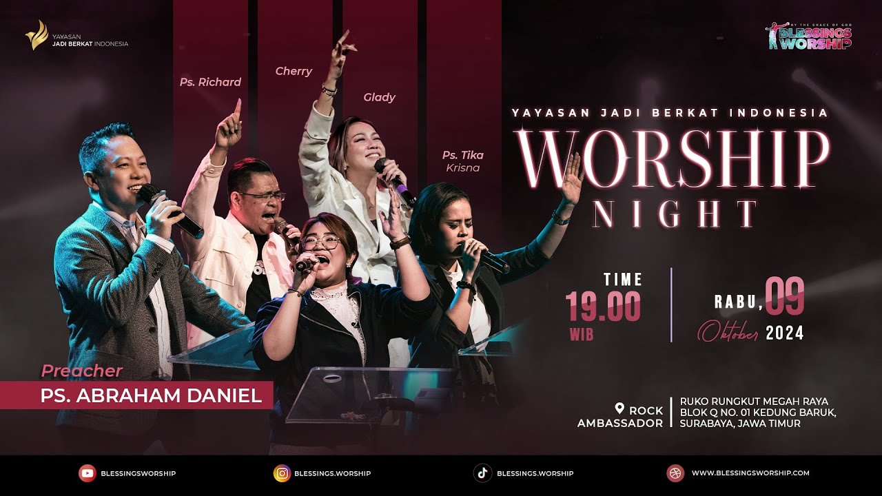 WORSHIP NIGHT, Ps. Abraham Daniel - 9 Oktober 2024 - YouTube