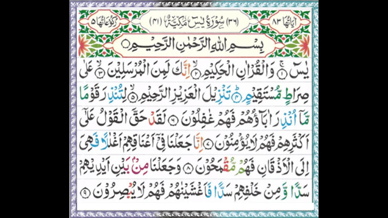 Surah Yasin (Yaseen) | Most beautiful recitation | Part-1 - YouTube