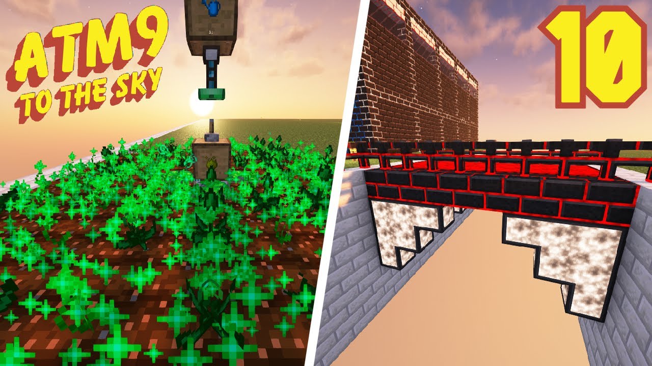 Farming Crazy & Evil Bridge - Ep10 - ATM9 To The Sky (Minecraft) - YouTube