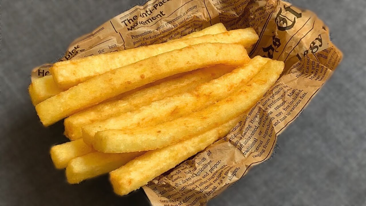 super crispy and super long street style potato fries with garlic ...