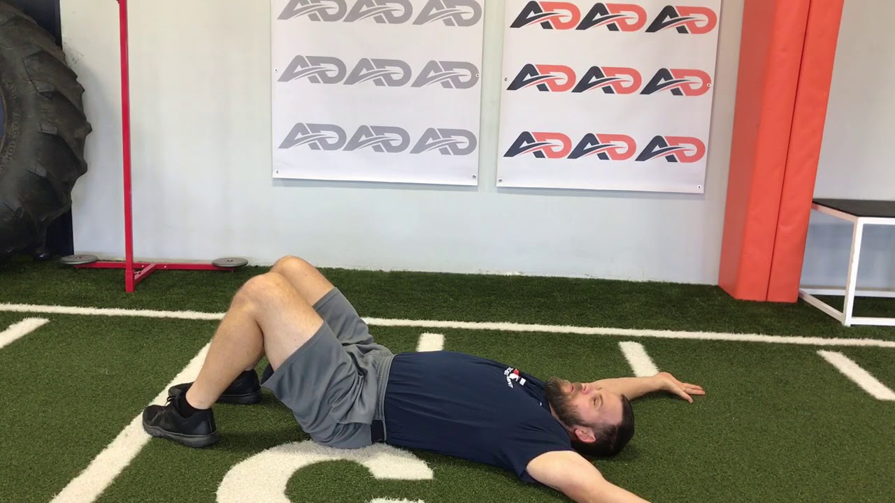 Lying pec stretch - YouTube