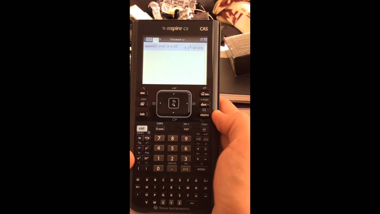 How to: Ti nspire CX Cas Calculator Part1 - YouTube
