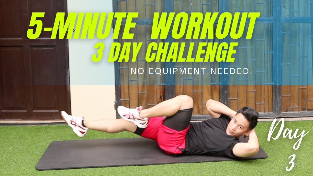DAY 3: 3-Day 5 minute Workout Challenge - YouTube