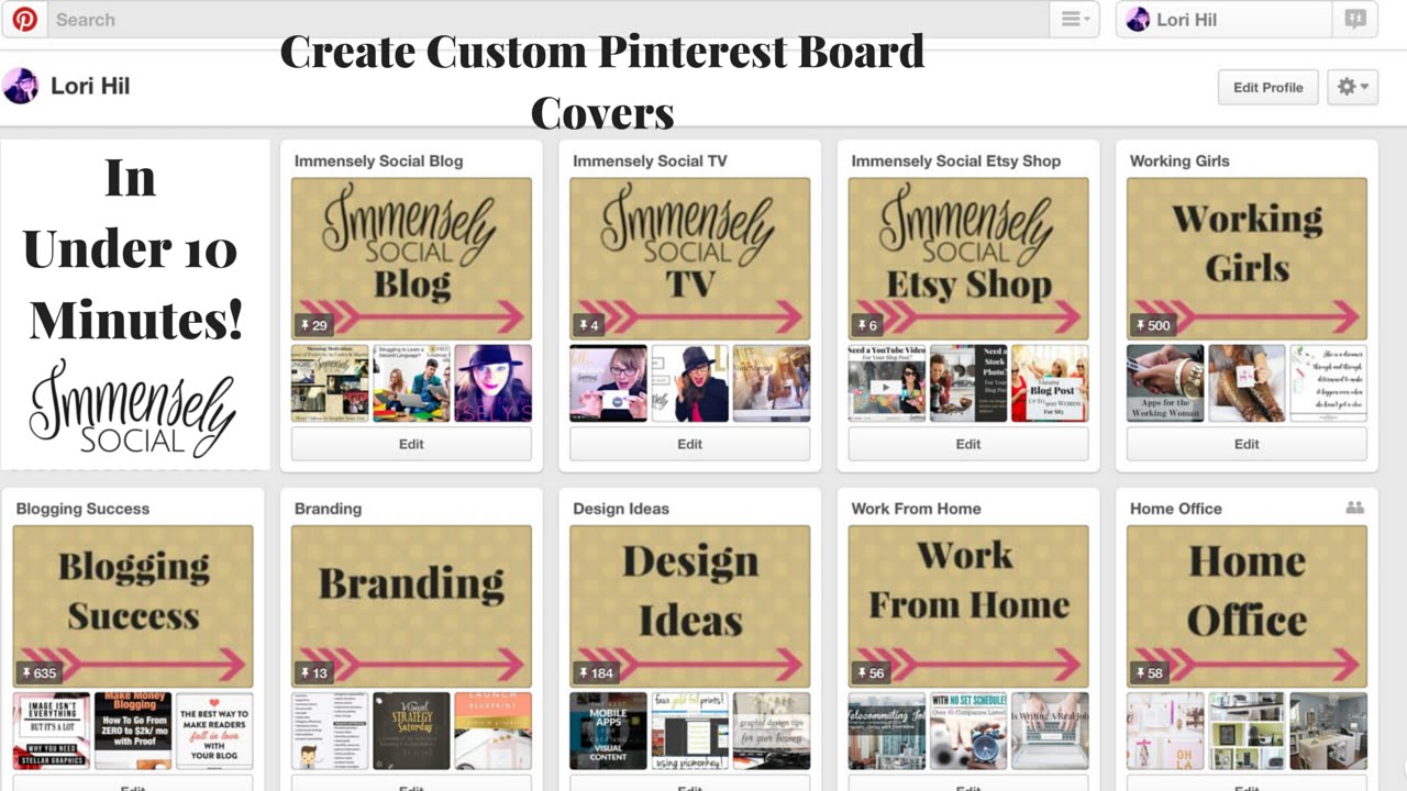 Create Custom Pinterest Board Covers in Under 10 Minutes - YouTube