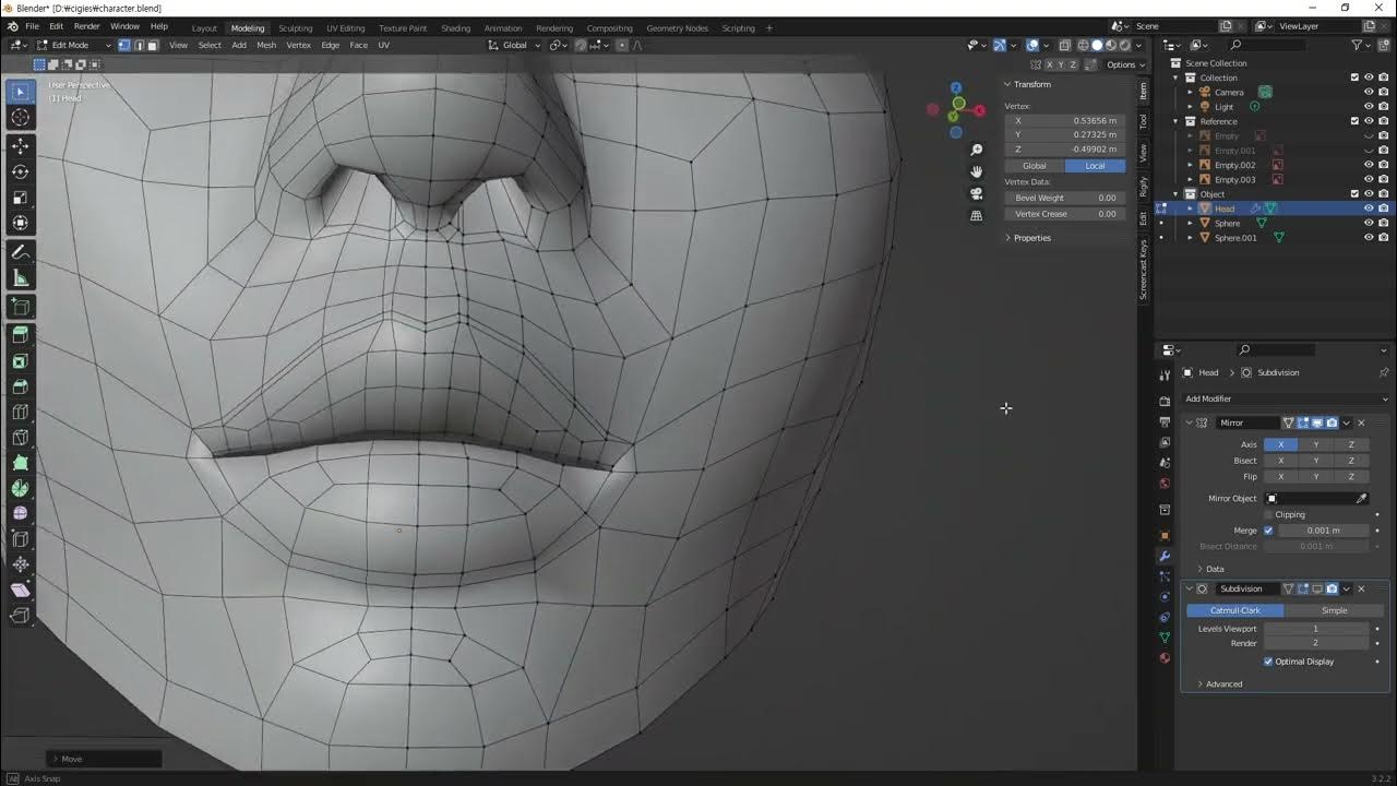 Blender Face Modeling 05 Youtube