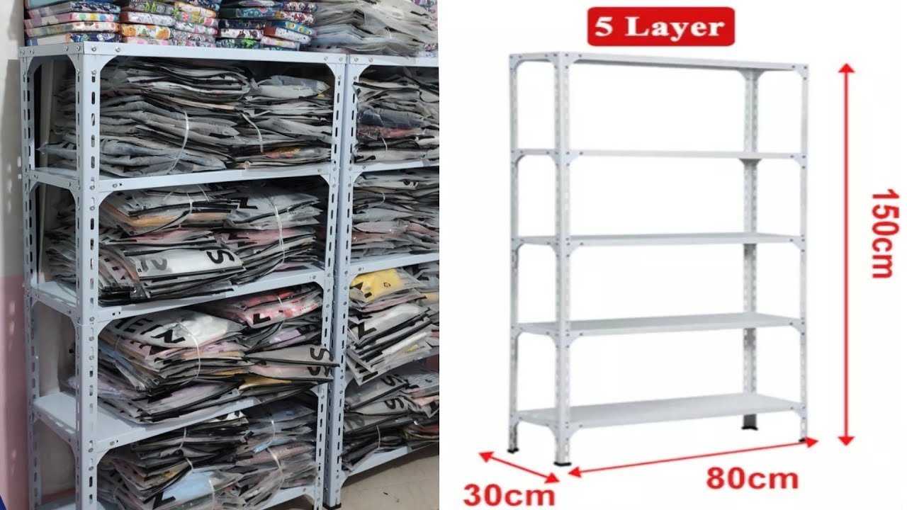 ASSEMBLE 5 LAYER STEEL RACK SHELVES / How to assemble metal shelves ...