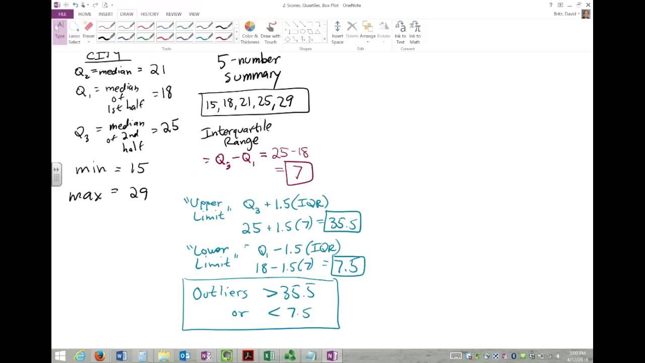 Quartiles and Box Plots - YouTube
