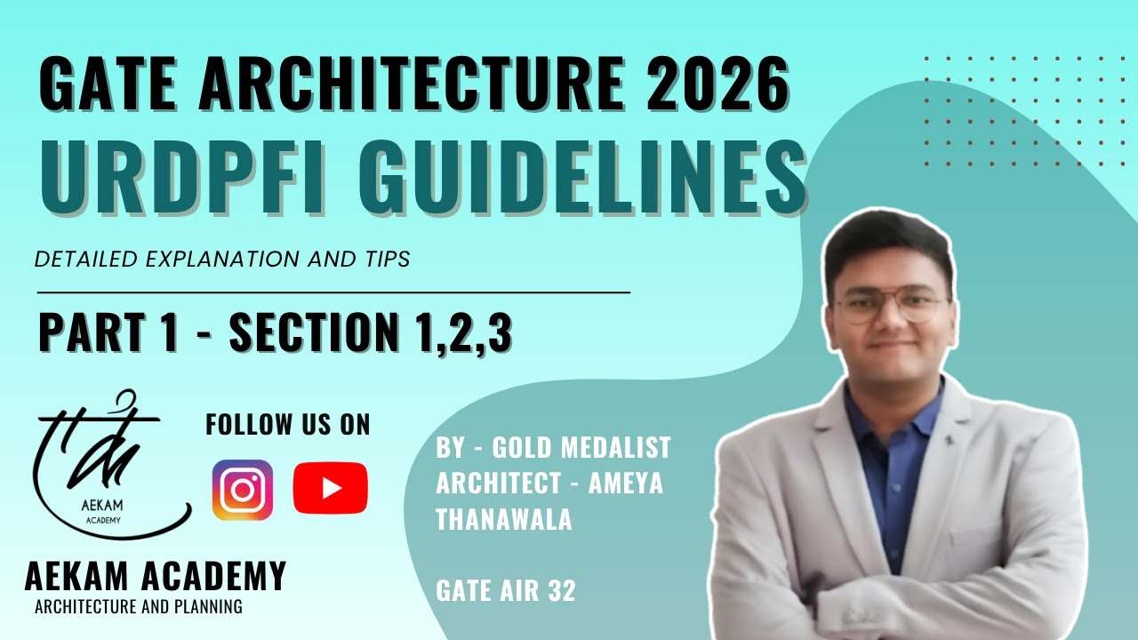 URDPFI Guidelines Explained |GATE AR 2026| Complete Urban Planning ...