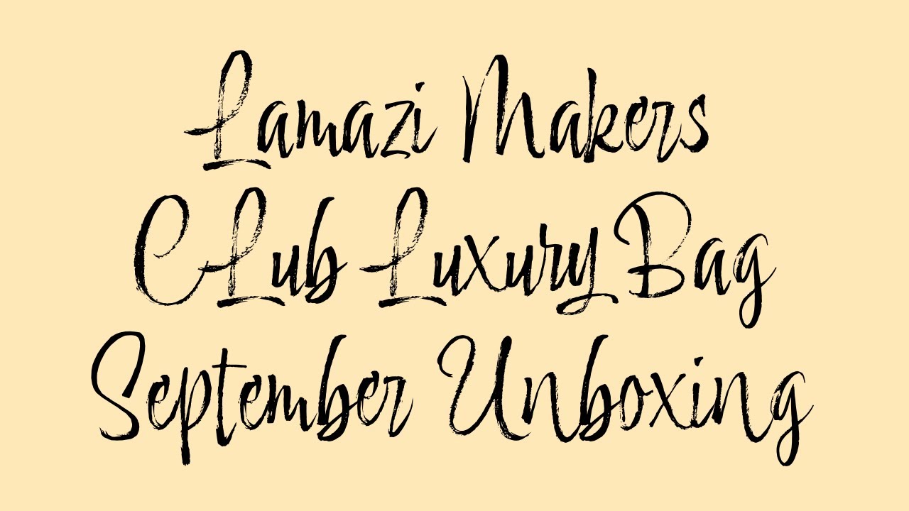 Lamazi Makers Club Luxury September Unboxing - YouTube