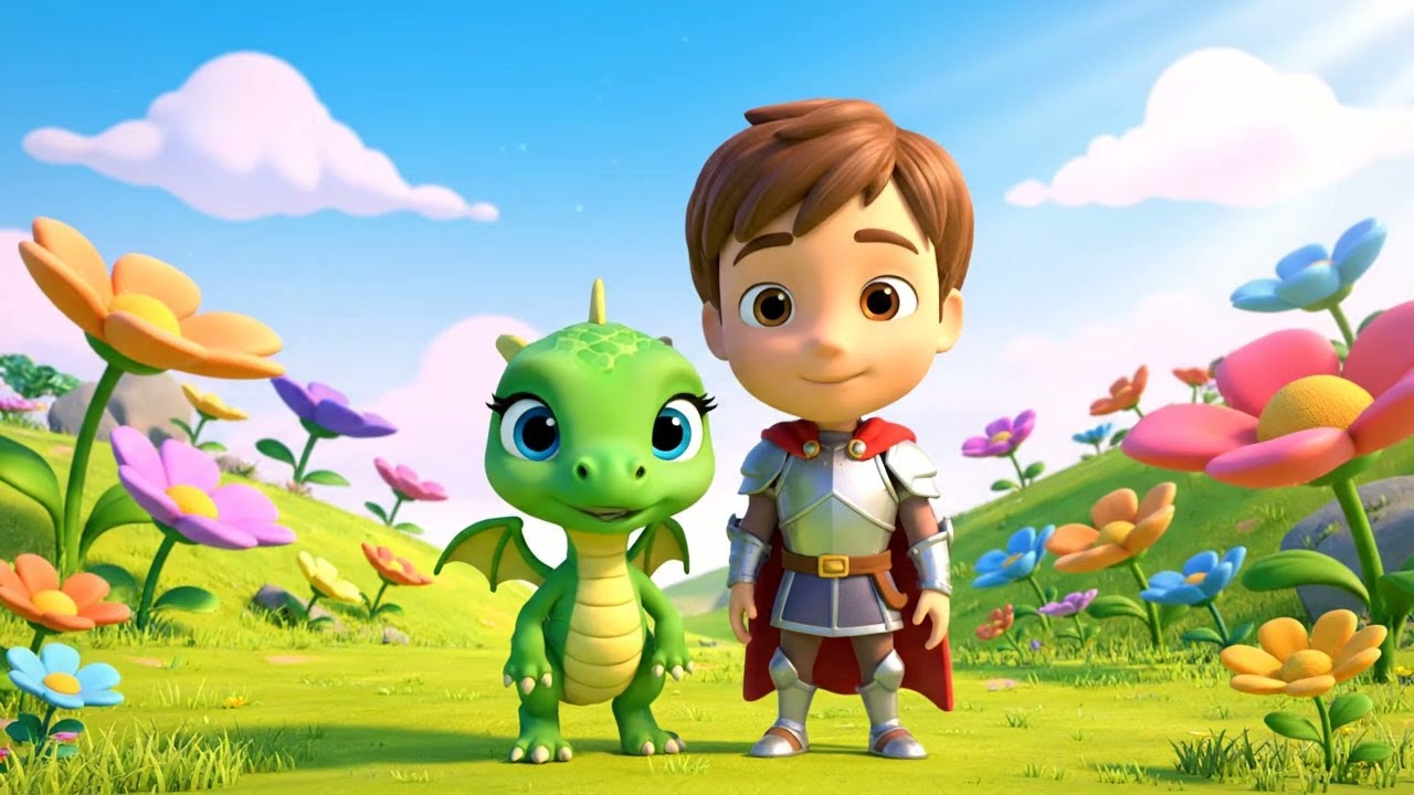 Baby Dragon and the Brave Little Knight 🐉🛡️ | 3D Animated Nursery Rhyme ...