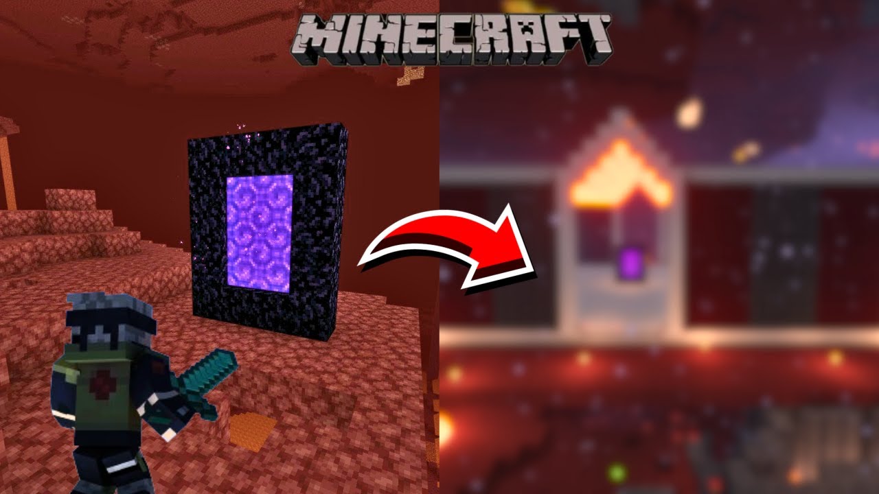 [PART-2] I TRANSFORMED THE NETHER PORTAL | TUTORIAL | MINECRAFT ...