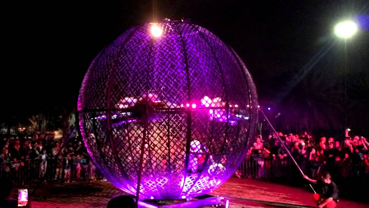 4 bikes inside the sphere - YouTube