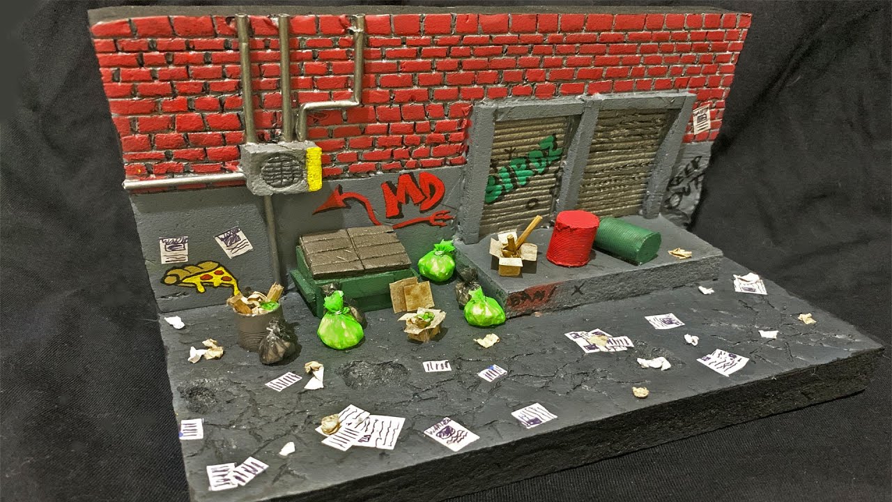 EASY URBAN DIORAMA - BACK ALLEY WAY - YouTube