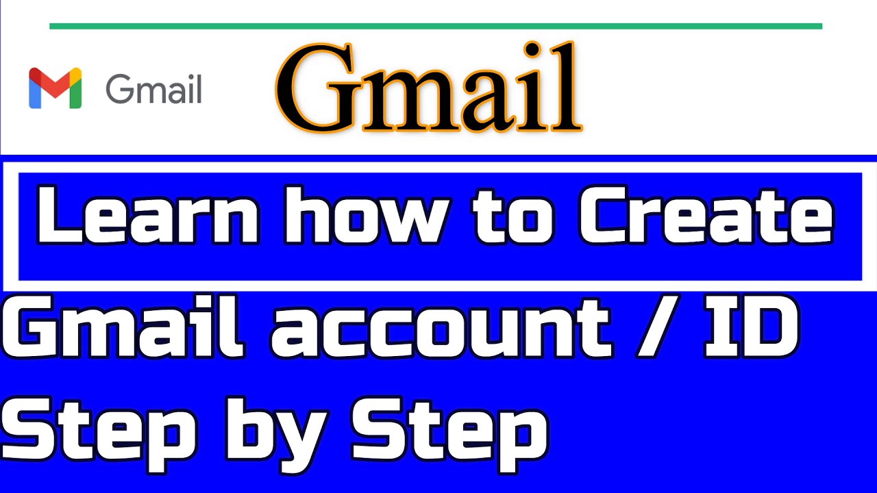 How to create gmail account part 1 | Gmail | Google | Step by Step ...