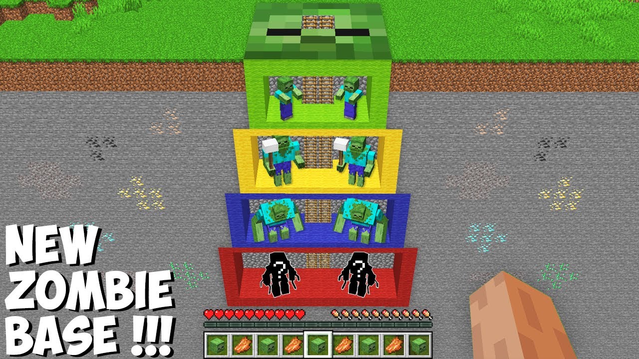 I FOUND a NEW ZOMBIE BASE in Minecraft ! SECRET ZOMBIE PLACE ! - YouTube