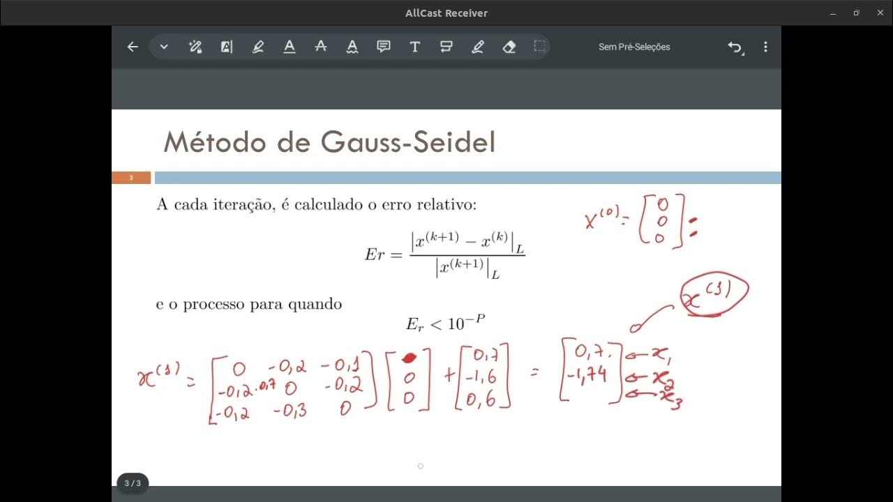 Implementação em python do método de Gauss-Seidel - YouTube