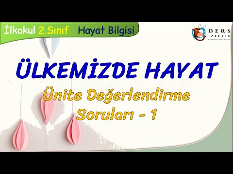ÜLKEMİZDE HAYAT / ÜNİTE DEĞERLENDİRME  SORULARI - 1
