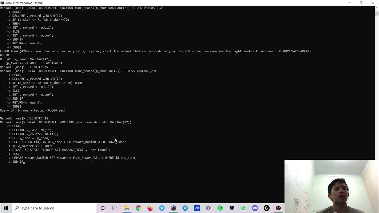 UAS SISTEM BASIS DATA Stored Function, Stored Procedure, dan Trigger #uassbd2021 - YouTube