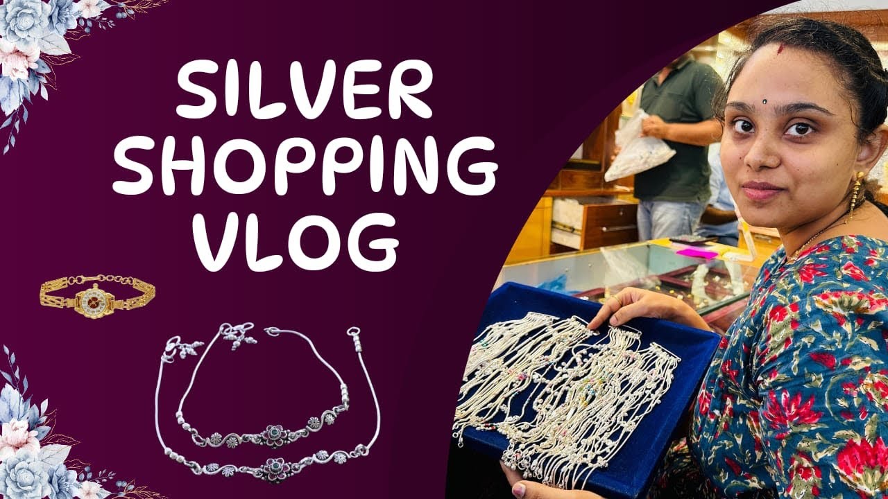 Silver shopping vlog || Babu kosam silver shopping || Teju Sree official - YouTube