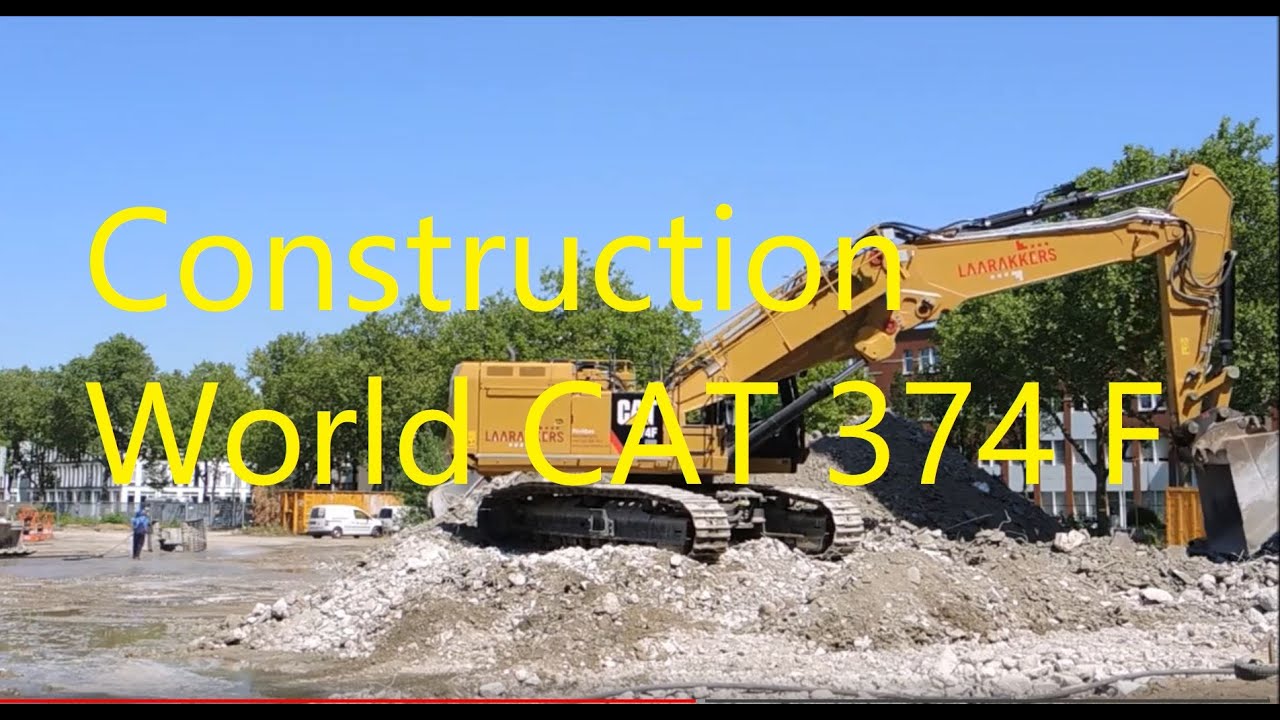 Excvator CAT 374 F UHD with bucked - YouTube