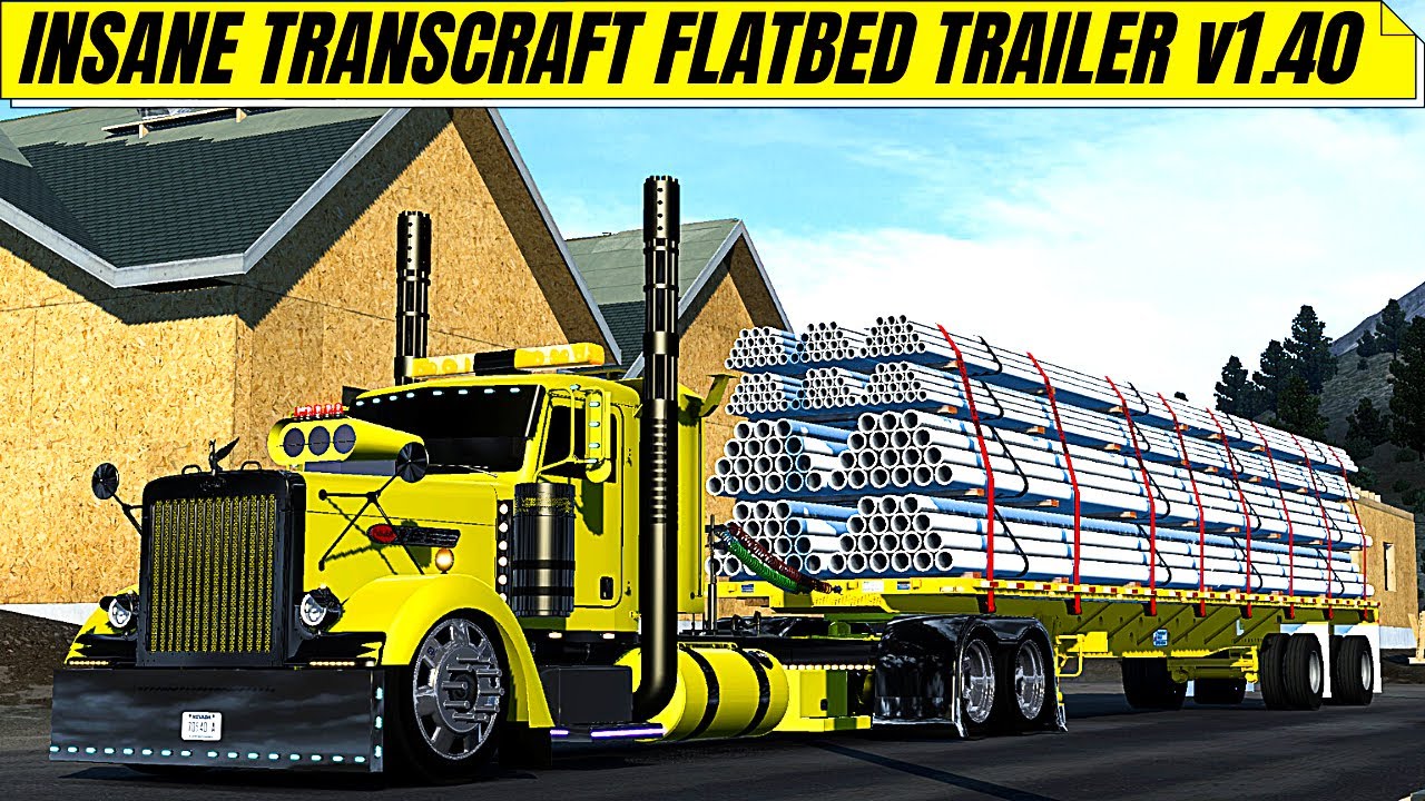 American Truck Simulator | NEW TRANSCRAFT FLATBED | ATS v1.40 - YouTube