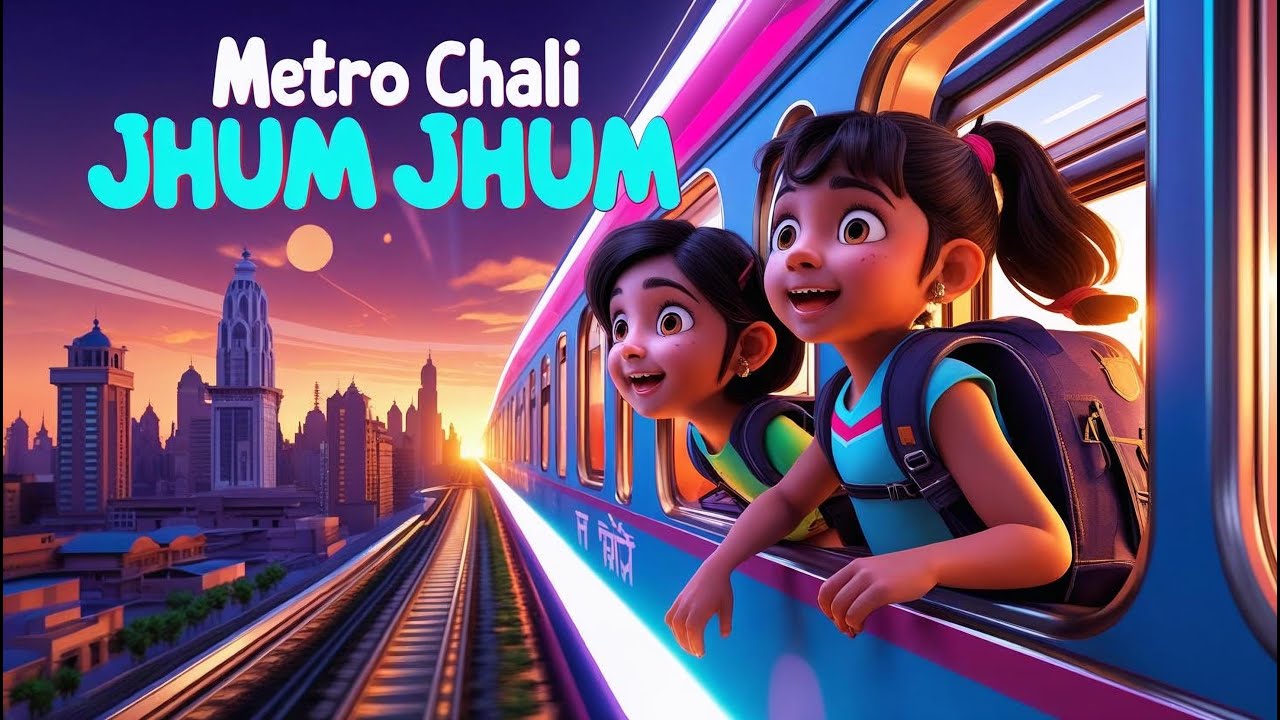 मेट्रो चली झूम झूम 🚇 | 3D Hindi Kids Animation | Metro Rhymes for ...