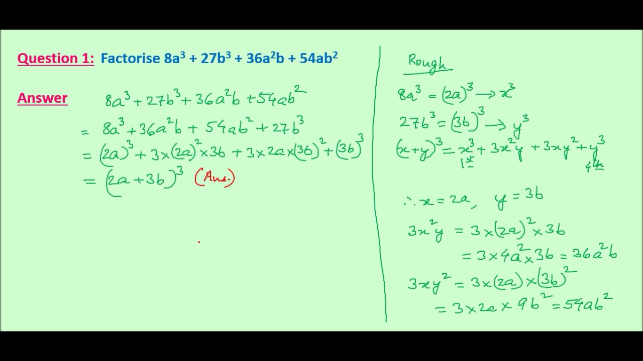 Online Math Tutoring ---- Factorisation of Cubic Polynomials using ...
