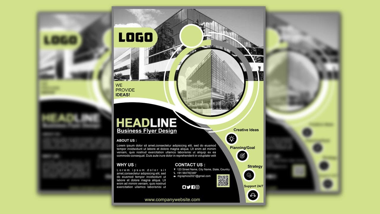 Professional Business Flyer Design - CorelDraw Tutorial - YouTube