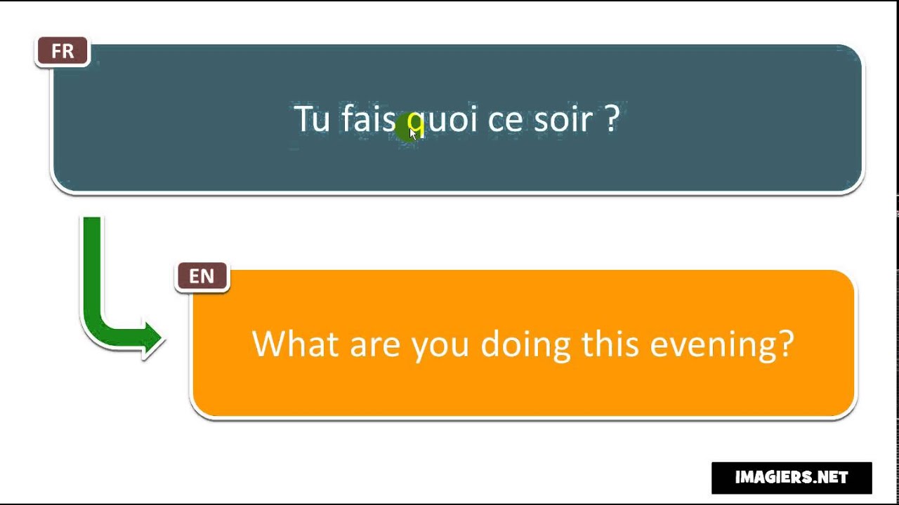 Tu Fais Quoi In English