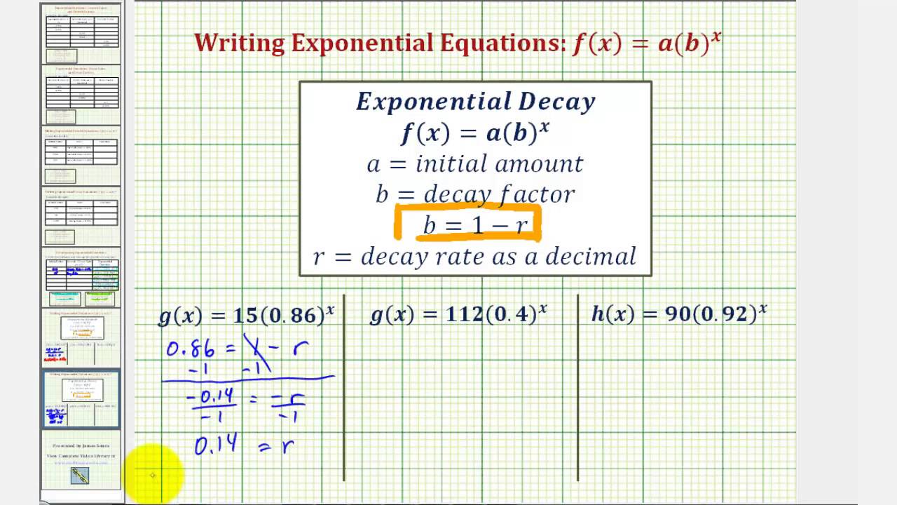 Ex Identify The Initial Value And Exponential Growth Or Decay Rate