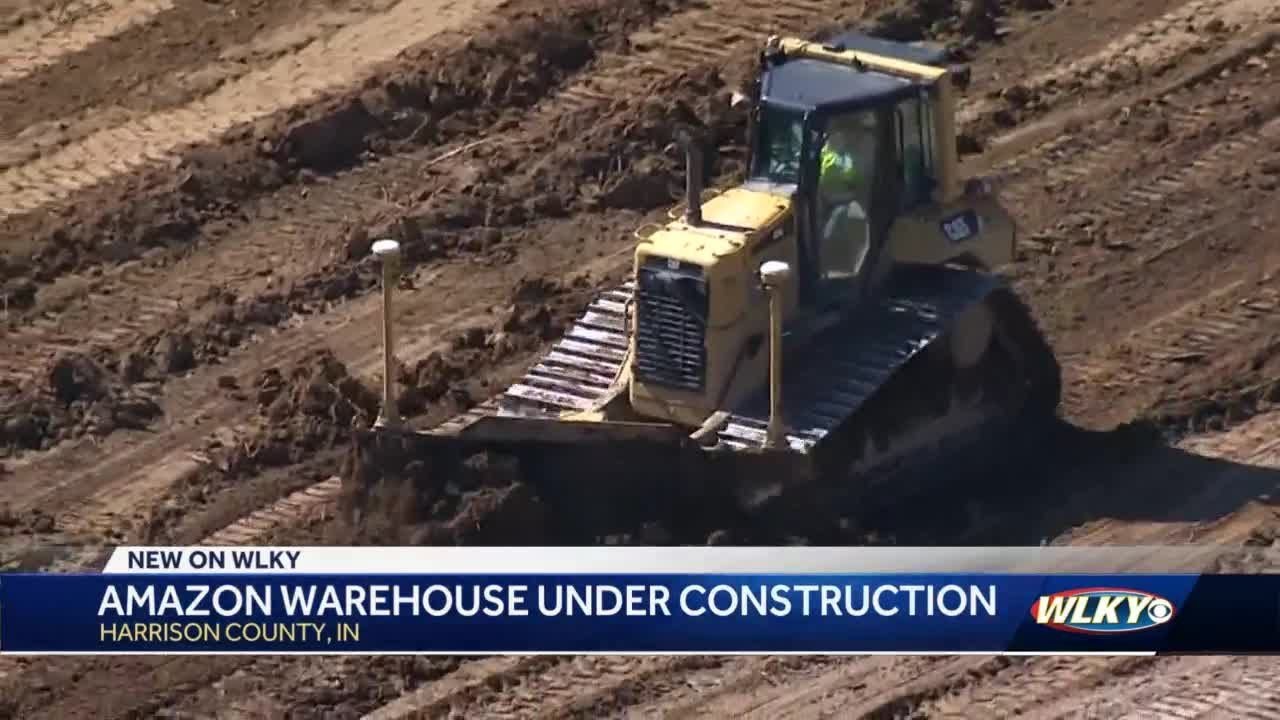 New Amazon warehouse under construction - YouTube