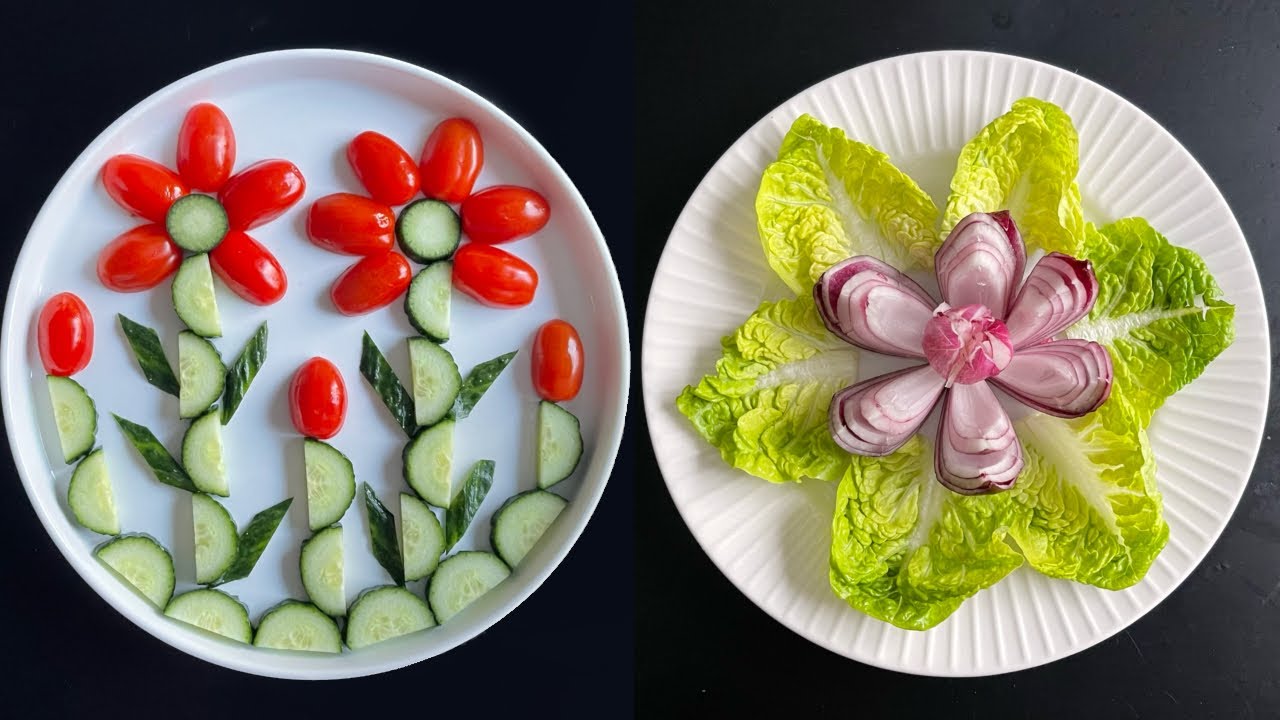 2 Beautiful Salad Decoration /Gaye Holud’s Plate Decoration / Easy ...