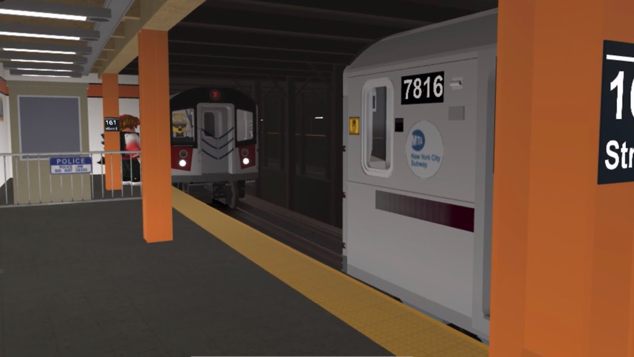 R188 7 Trains arriving and departing at 161st street with CBTC - YouTube