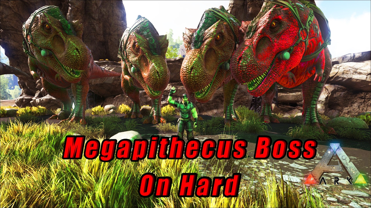 Ark: Survival Evolved Megapithecus On Hard (with Wyvrens) - YouTube