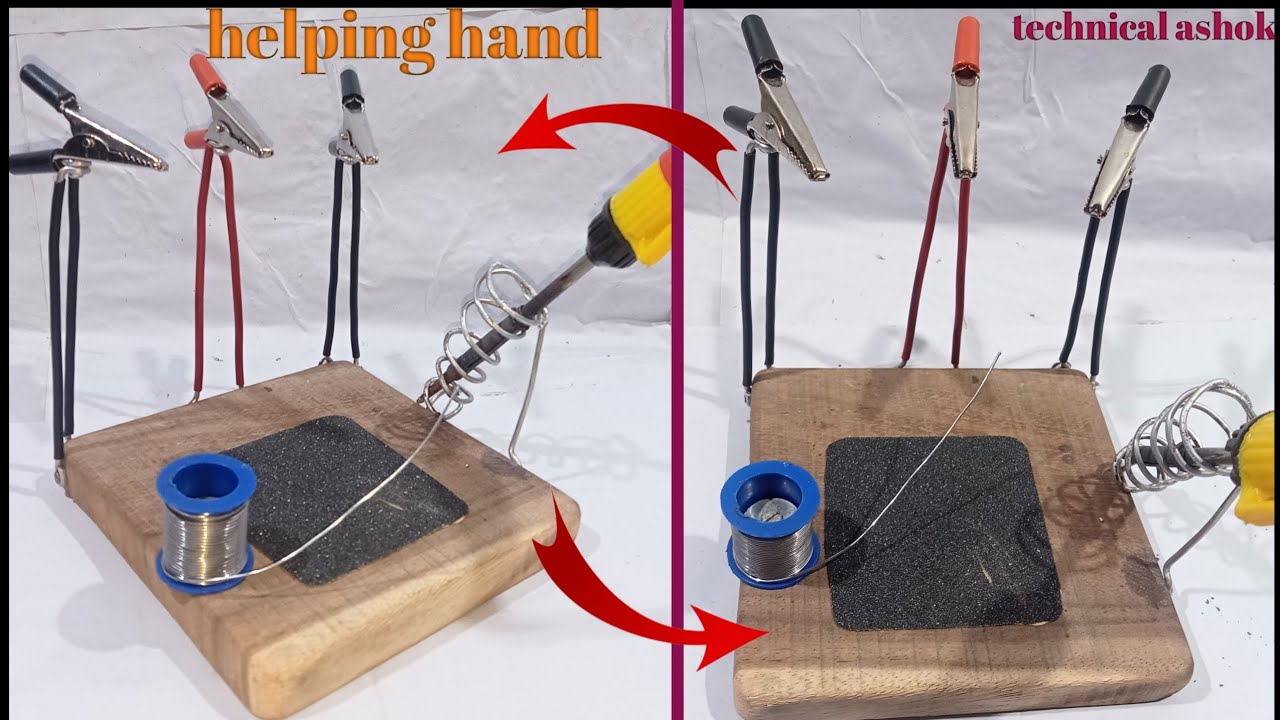 How to Make Soldering Station//How to Make Soldering Iron Helping Hand ...